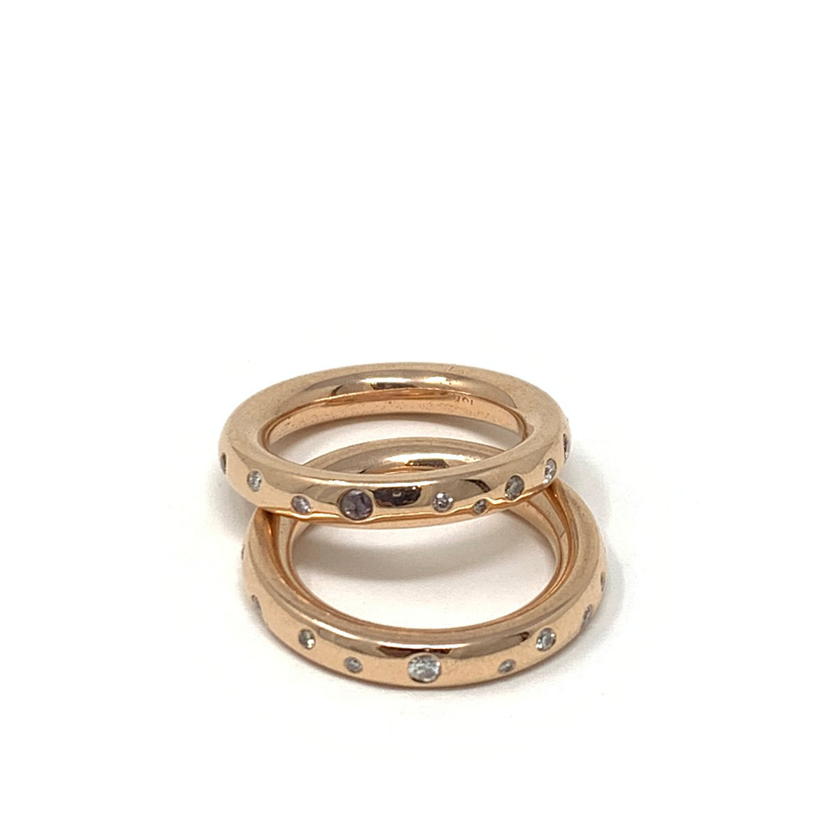 Tube Stacking Band with Diamonds – mariachristofilis